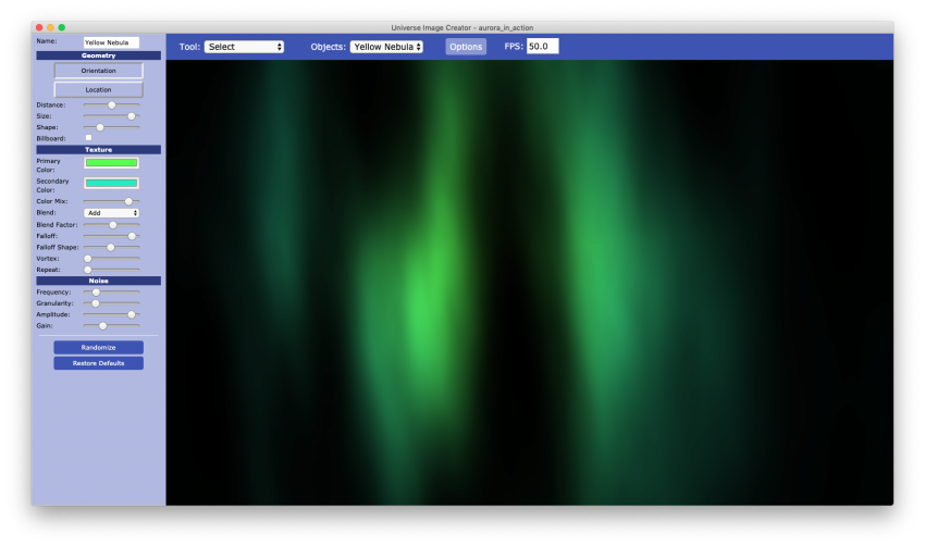 Features – Universe Image Creator